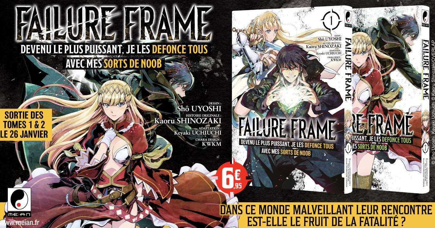 Trailer du manga FAILURE FRAME - Un ISEKAI sombre et cruel chez Meian ...